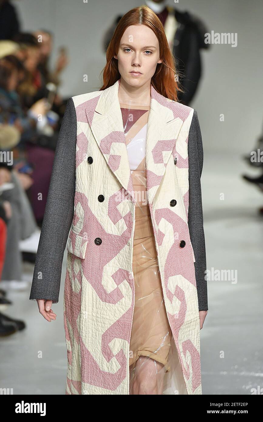 Model Kiki Willems walks on the runway during the Calvin Klein Fashion ...