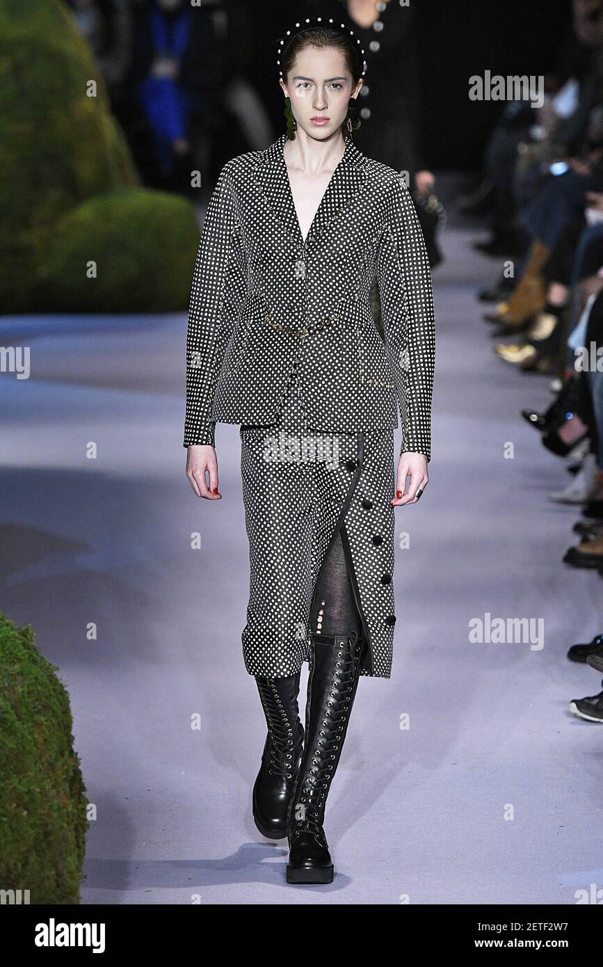 Model Teddy Quinlivan walks on the runway during the Altuzarra Fashion ...