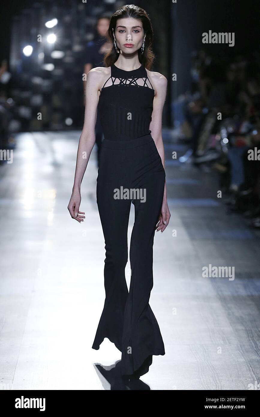 Model Alla Goncharova walks on the runway during the Cushnie et Ochs ...