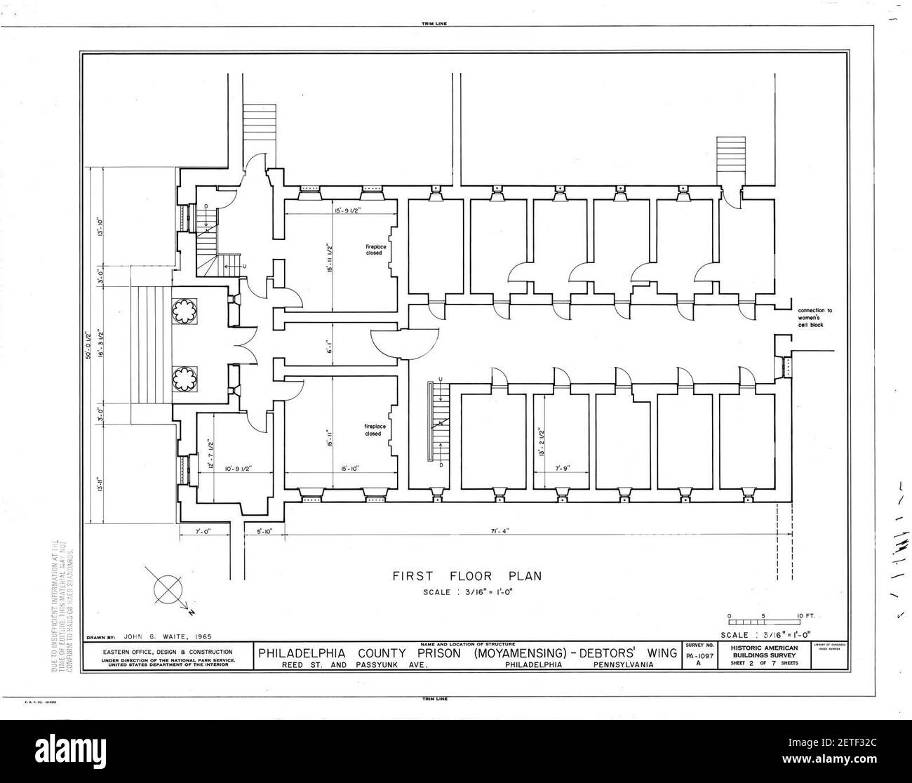 Philadelphia County Prison (Moyamensing Prison) Philadelphia PA (AD2 ...