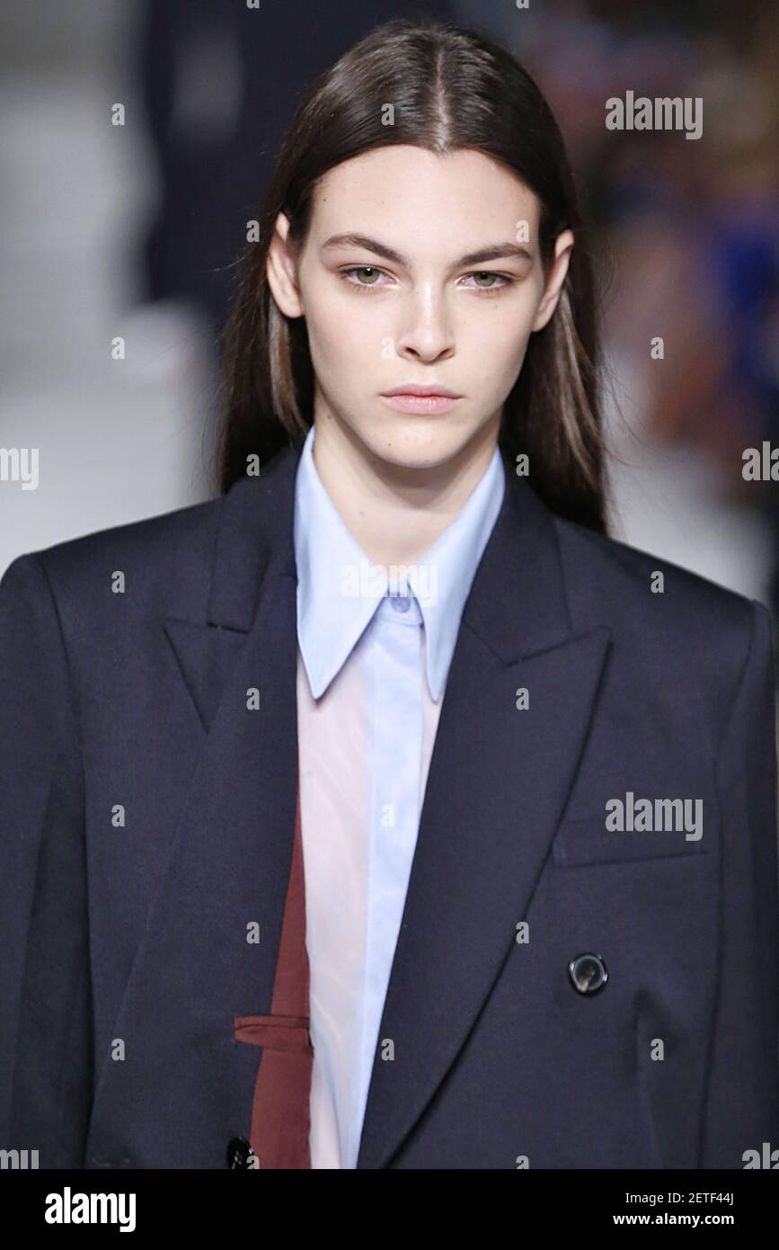 Model Vittoria Ceretti walks on the runway during the Victoria Beckham ...