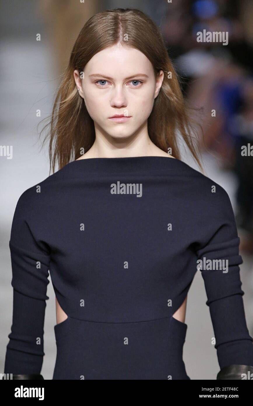 Model Julie Hoomans walks on the runway during the Victoria Beckham ...