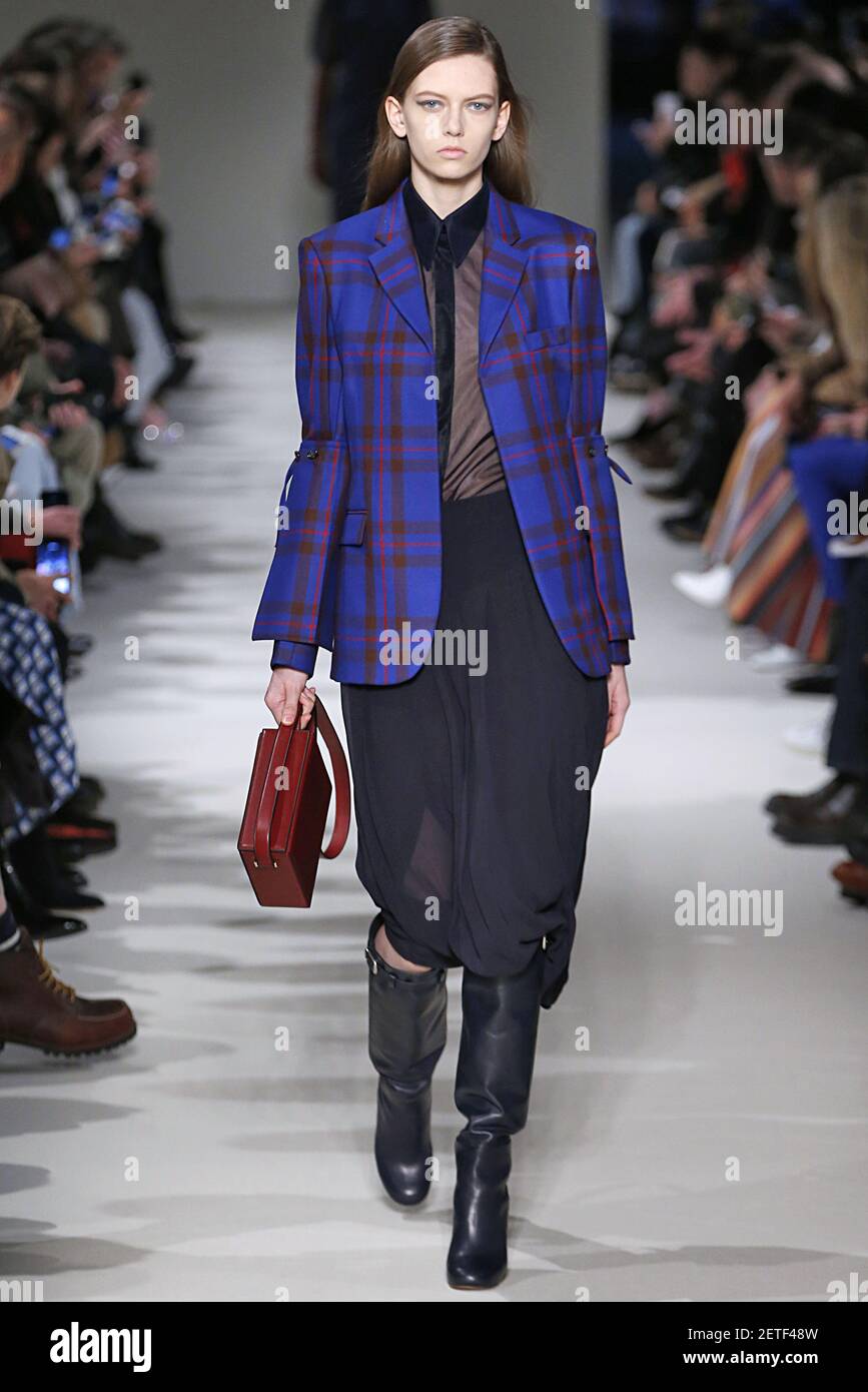 Model Gerda Mic walks on the runway during the Victoria Beckham Fashion ...