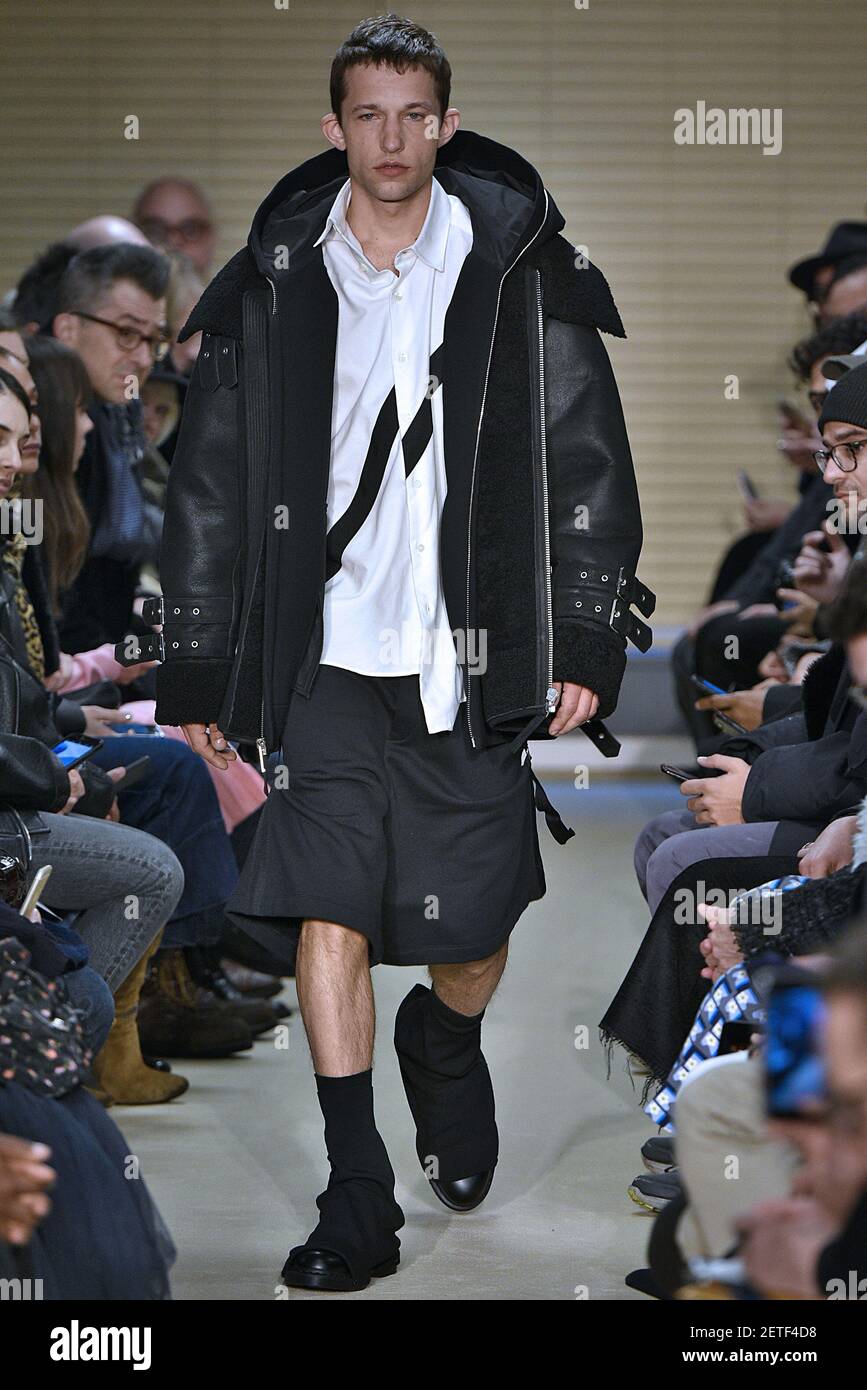 Model Leo Topalov walks on the runway during the Public School Fashion ...