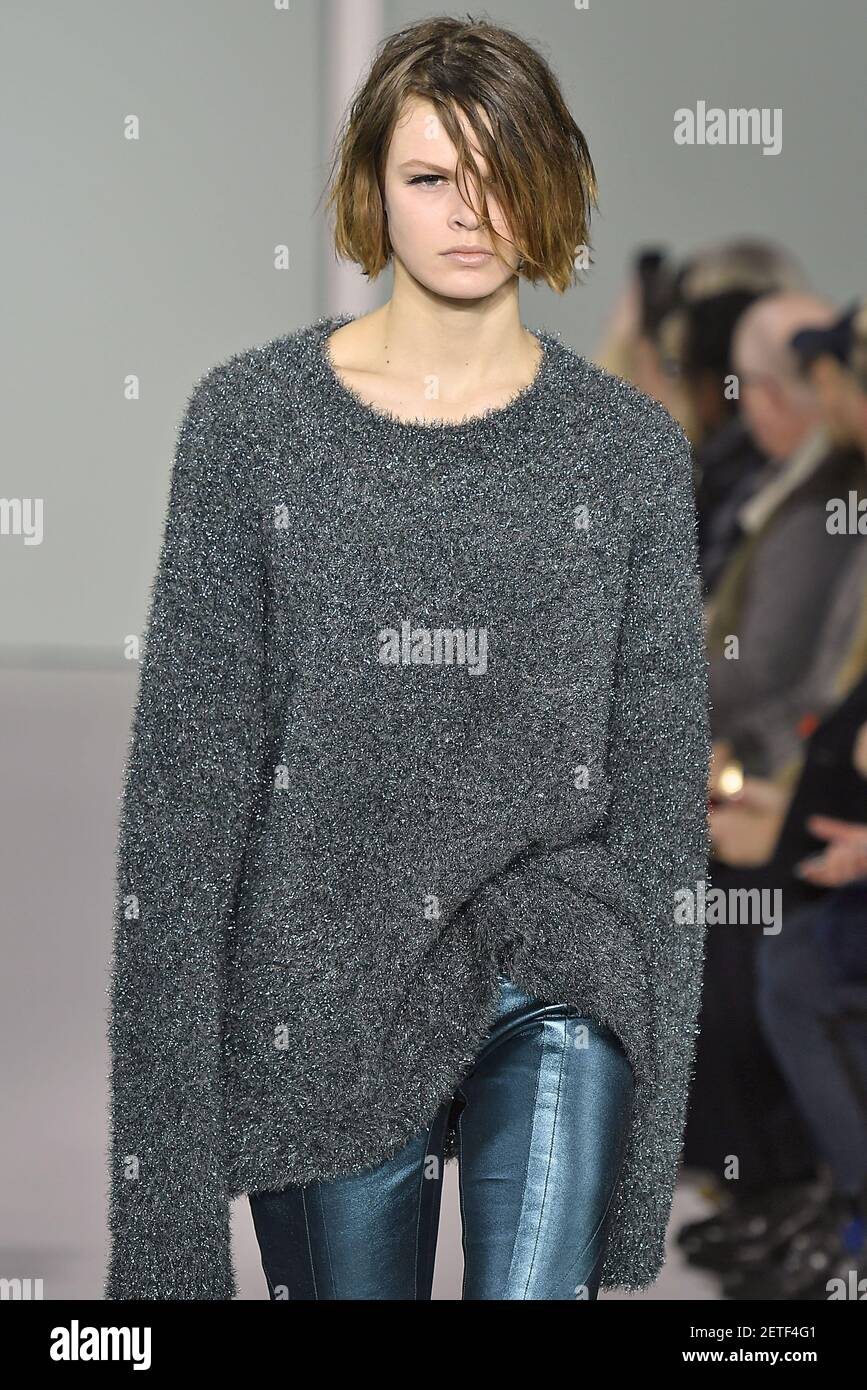 Model Cara Taylor walks on the runway during the Sies Marjan Fashion ...