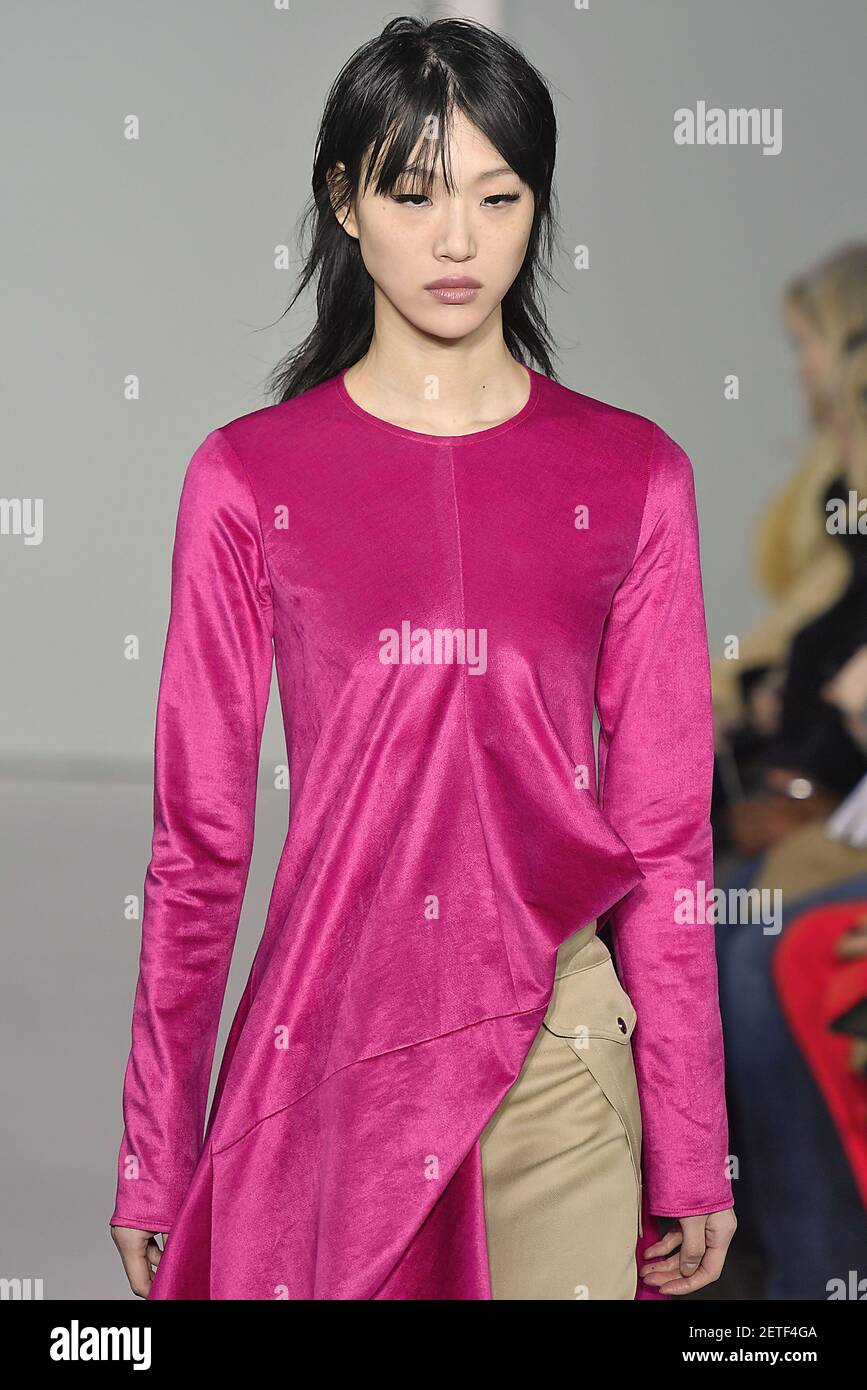 Model Sora Choi walks on the runway during the Sies Marjan Fashion Show ...