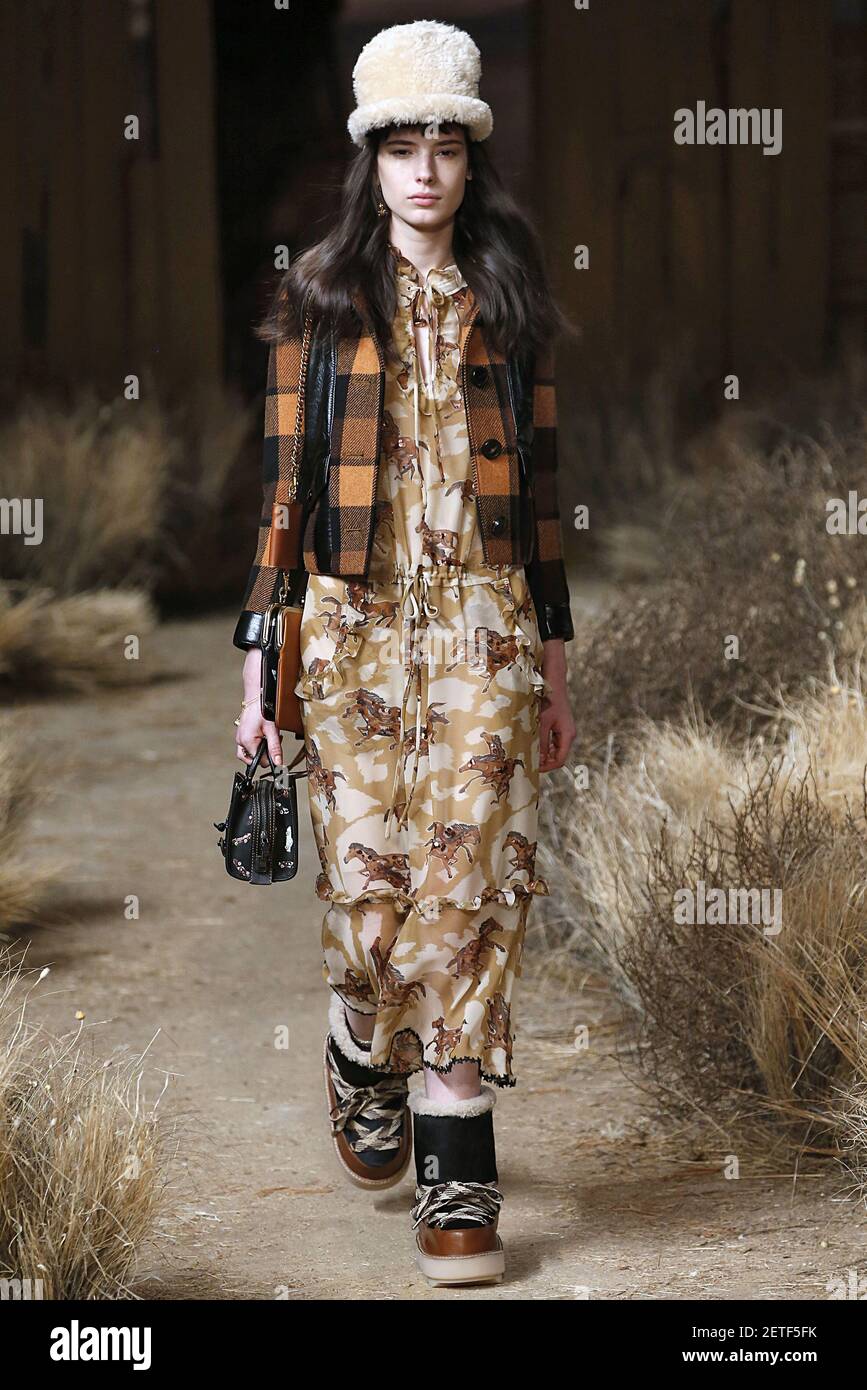 Model Isabella Ridolfi walks on the runway during the Coach Womenswear ...