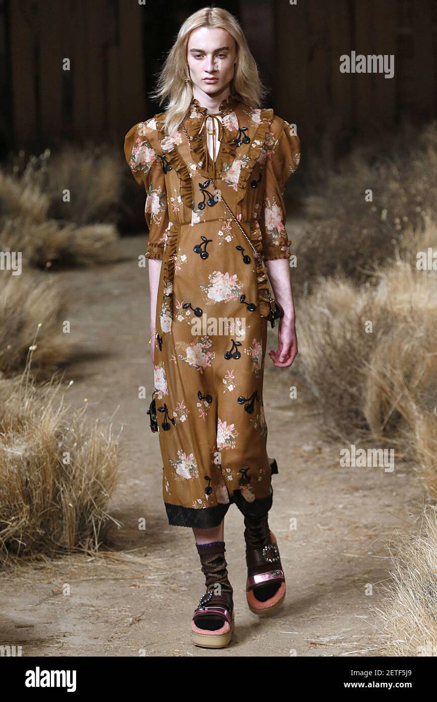 Model Vincent Beier Kaspersen walks on the runway during the Coach ...