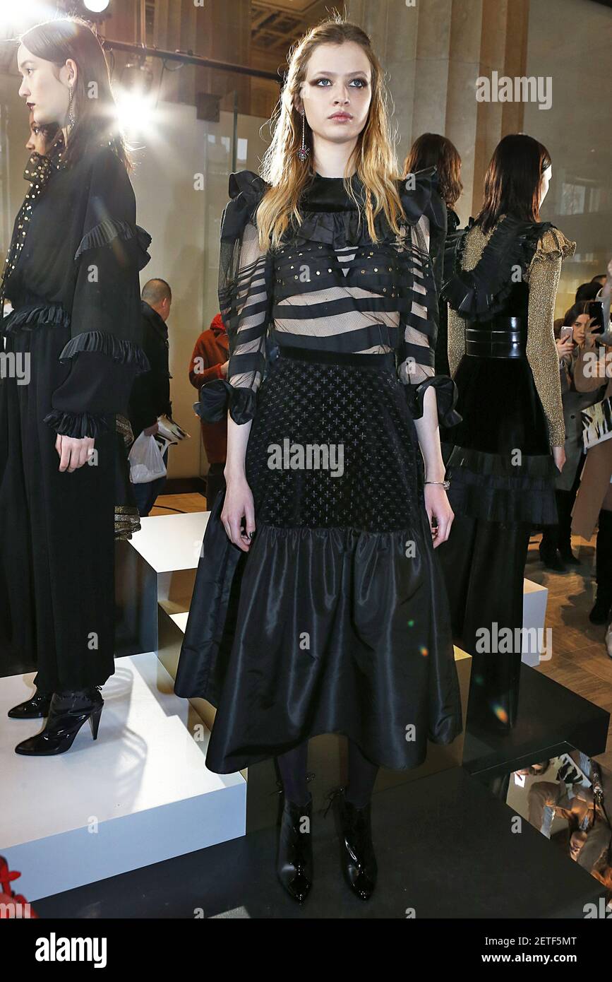 Model Anna Lund SÃ¸rensen walks on the stage during the Jill Stuart ...