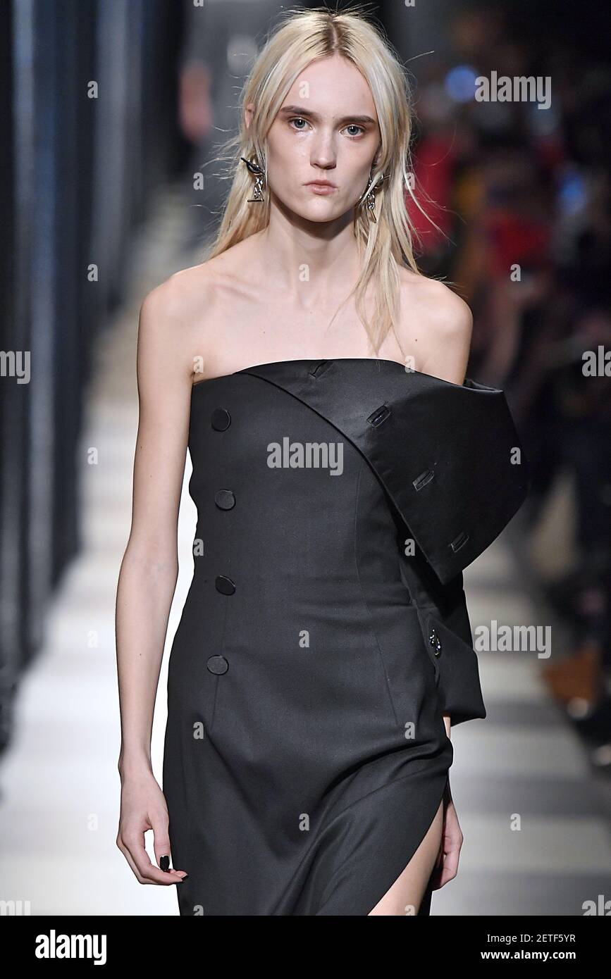 Model Harleth Kuusik walks on the runway during the Monse Fashion Show ...