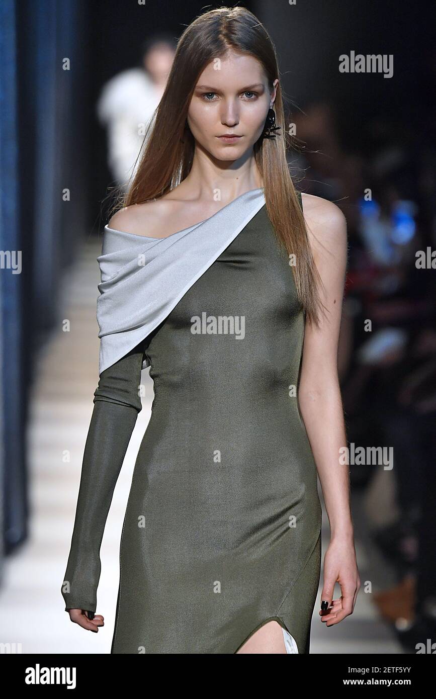 Model Paula Simkuse walks on the runway during the Monse Fashion Show ...