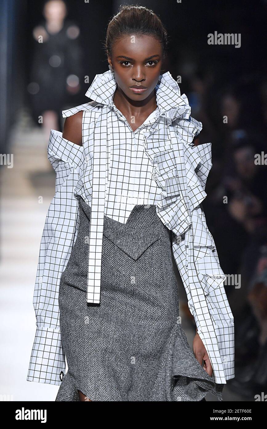 Model Leomie Anderson walks on the runway during the Monse Fashion Show ...
