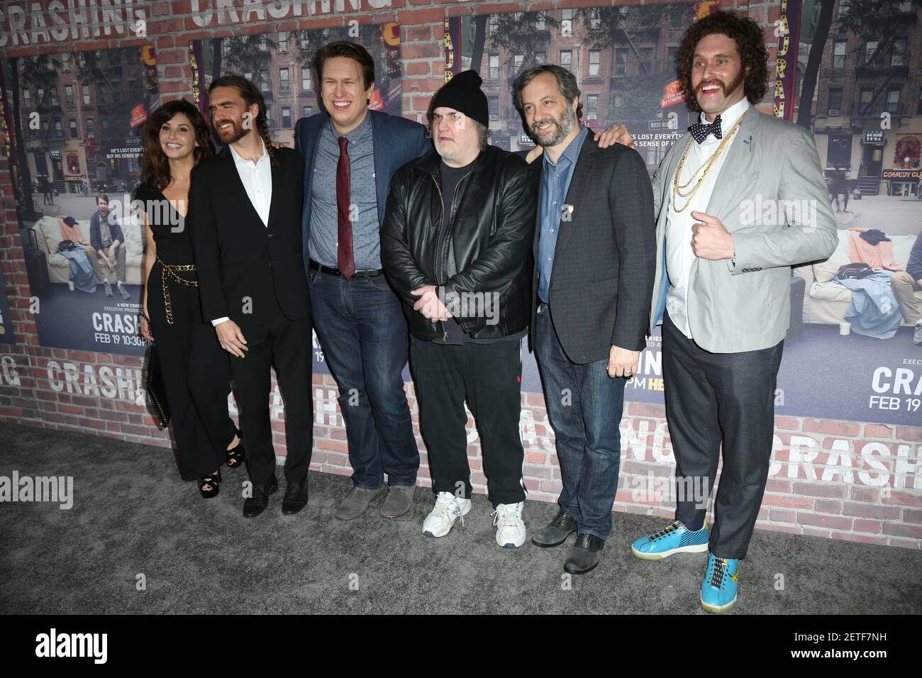 Gina Gershon, George Basil, Pete Holmes, Artie Lange, Judd Apato at the ...