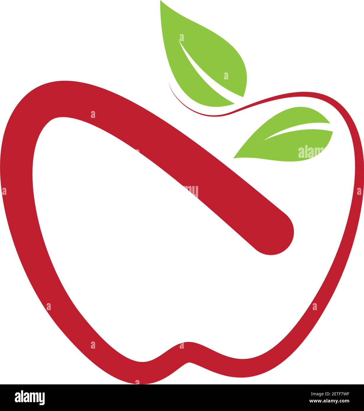 Apple logo template vector icon illustration design Stock Vector Image ...