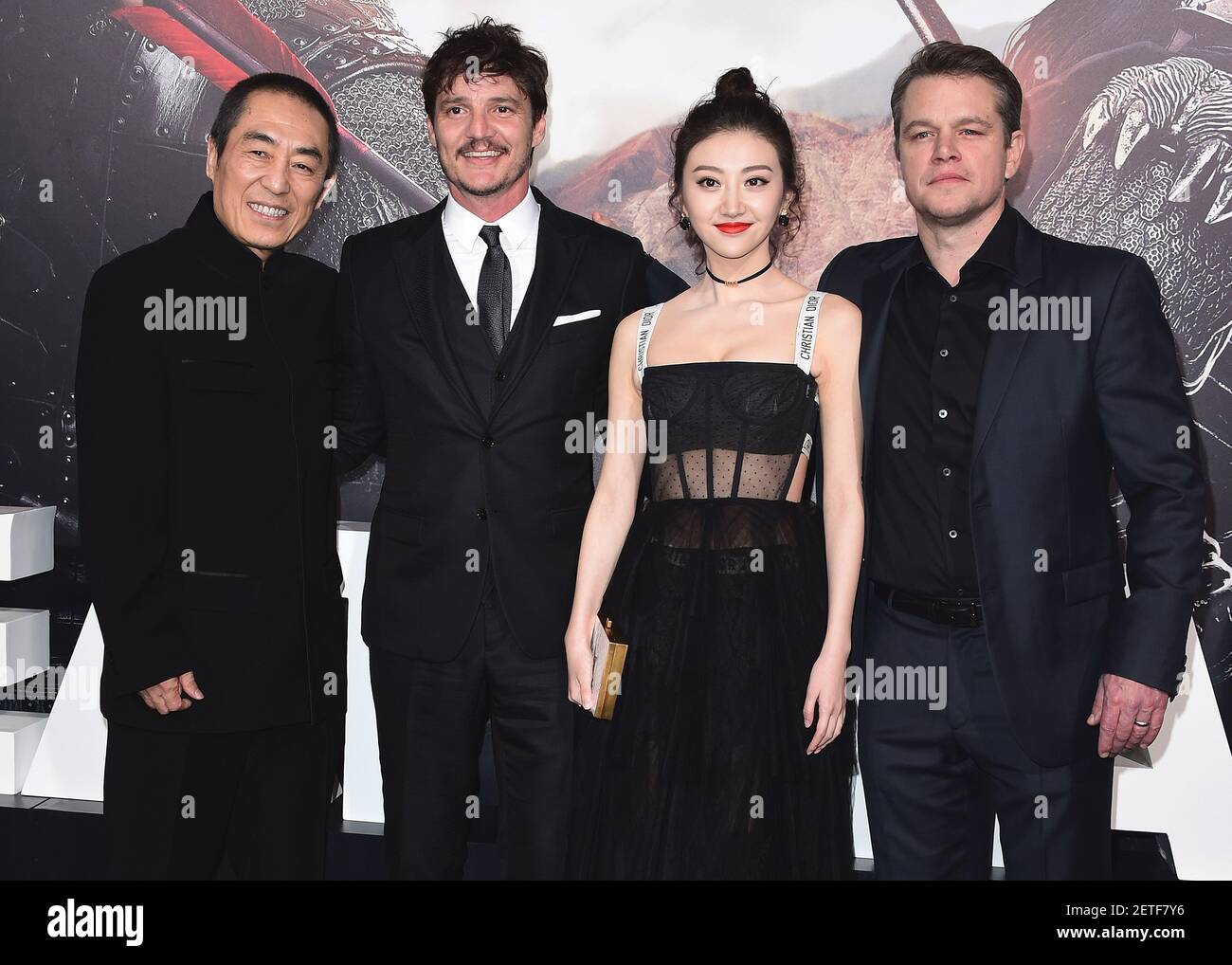 HOLLYWOOD, CA - FEBRUARY 15: Director Zhang Yimou, Pedro Pascal, Jing ...