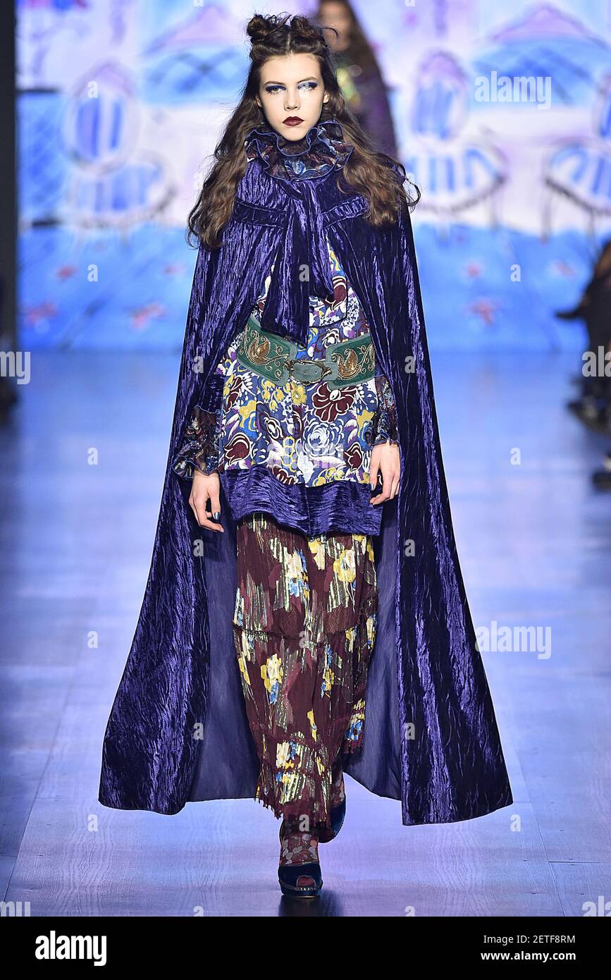 Model Lea Julian walks on the runway during the Anna Sui Fashion Show ...