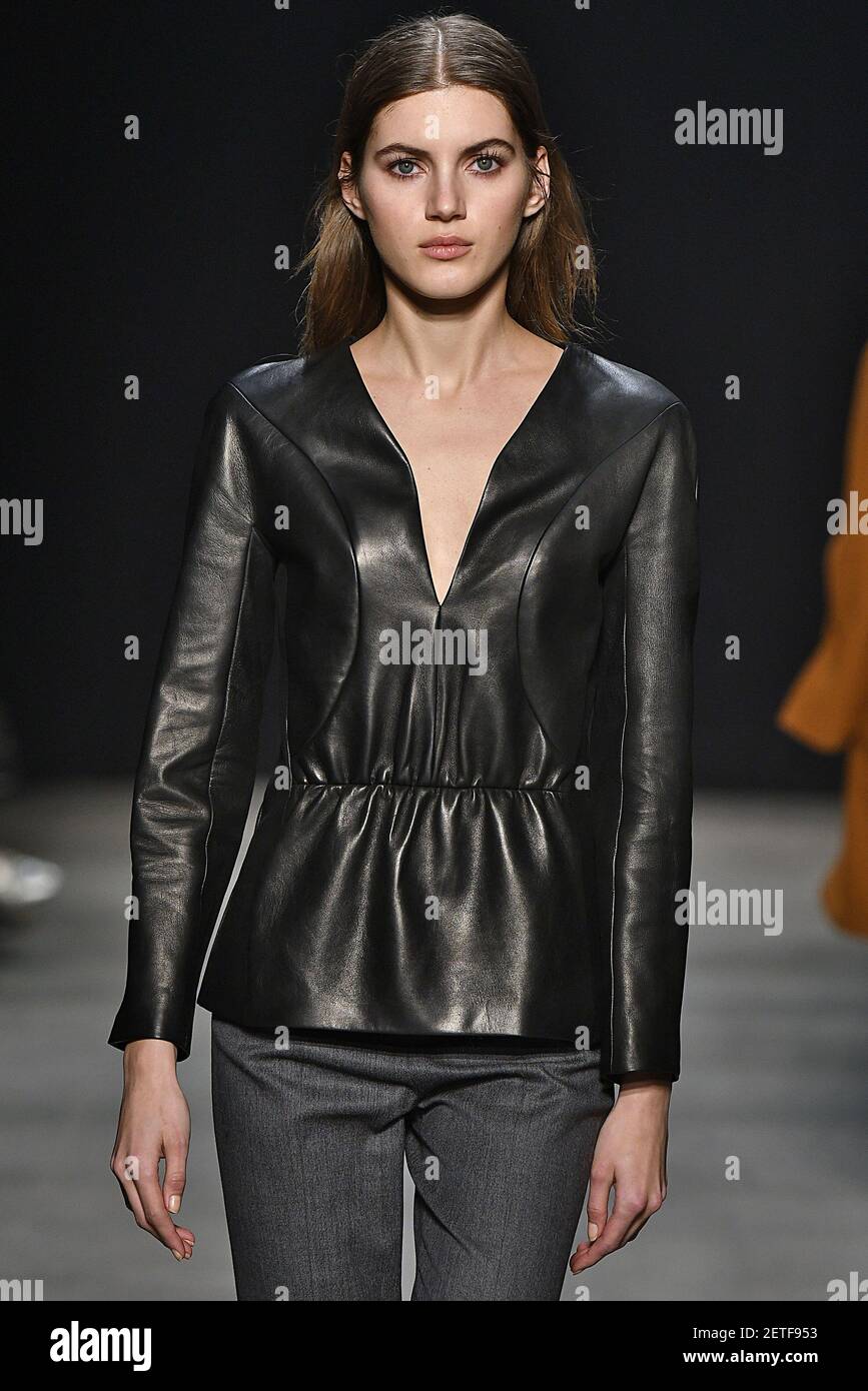 Model Valery Kaufman walks on the runway during the Narciso Rodriguez ...