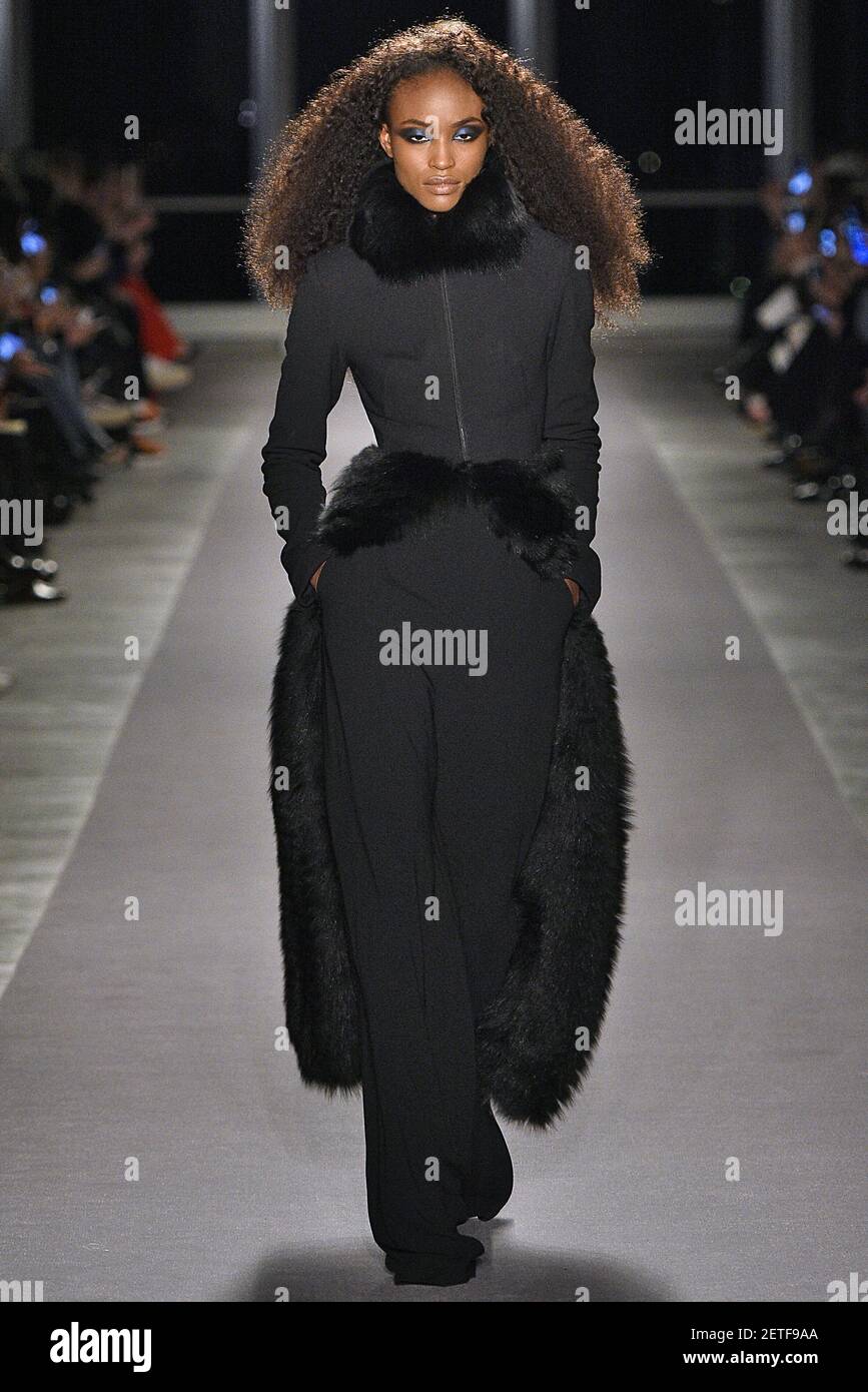 Model Alicia Burke walks on the runway during the Brandon Maxwell ...