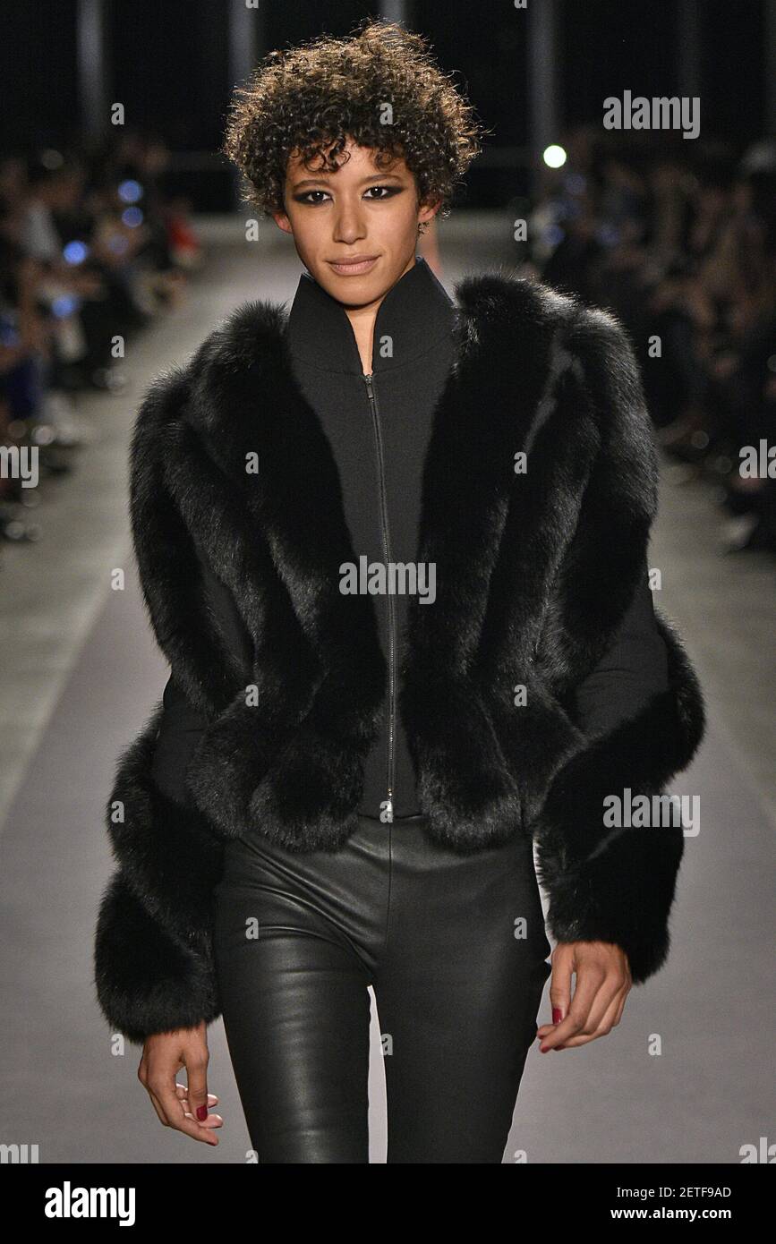 Model Dilone walks on the runway during the Brandon Maxwell Fashion ...