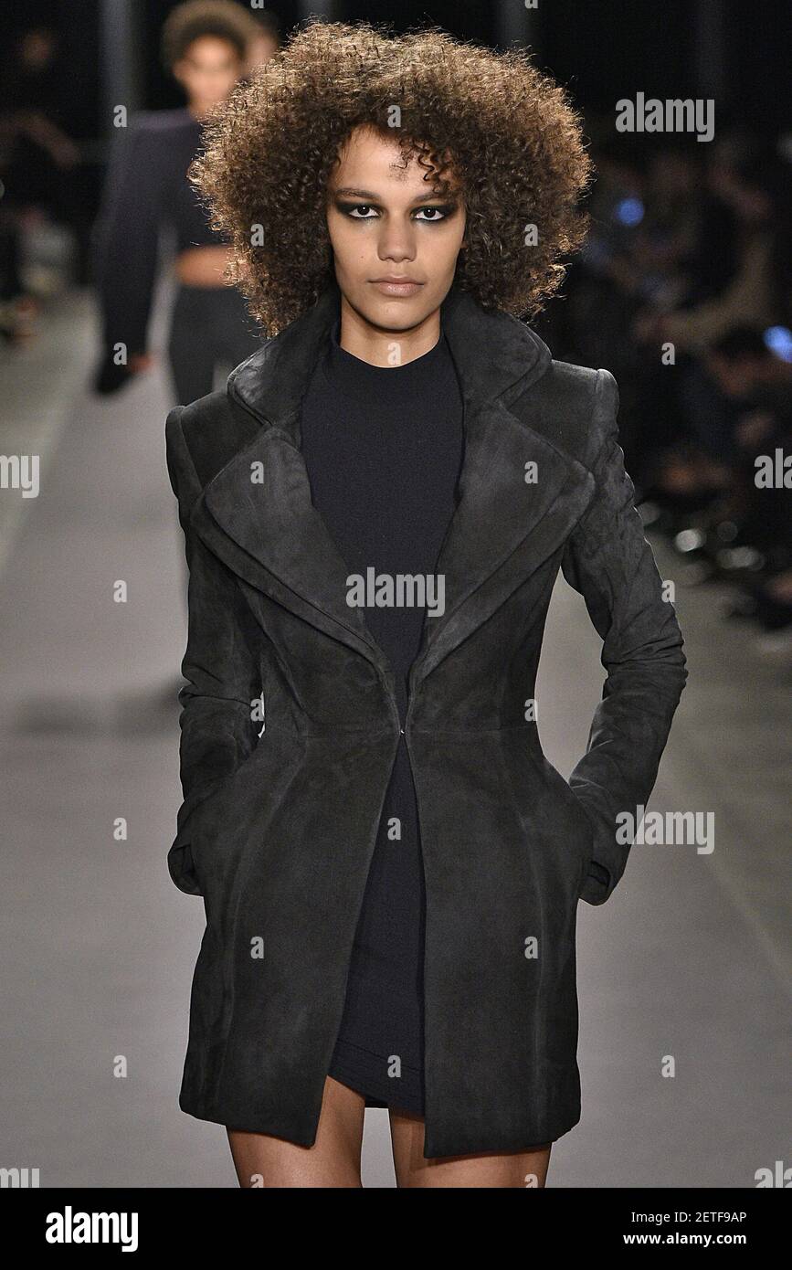 Model Shelby Hayes walks on the runway during the Brandon Maxwell ...