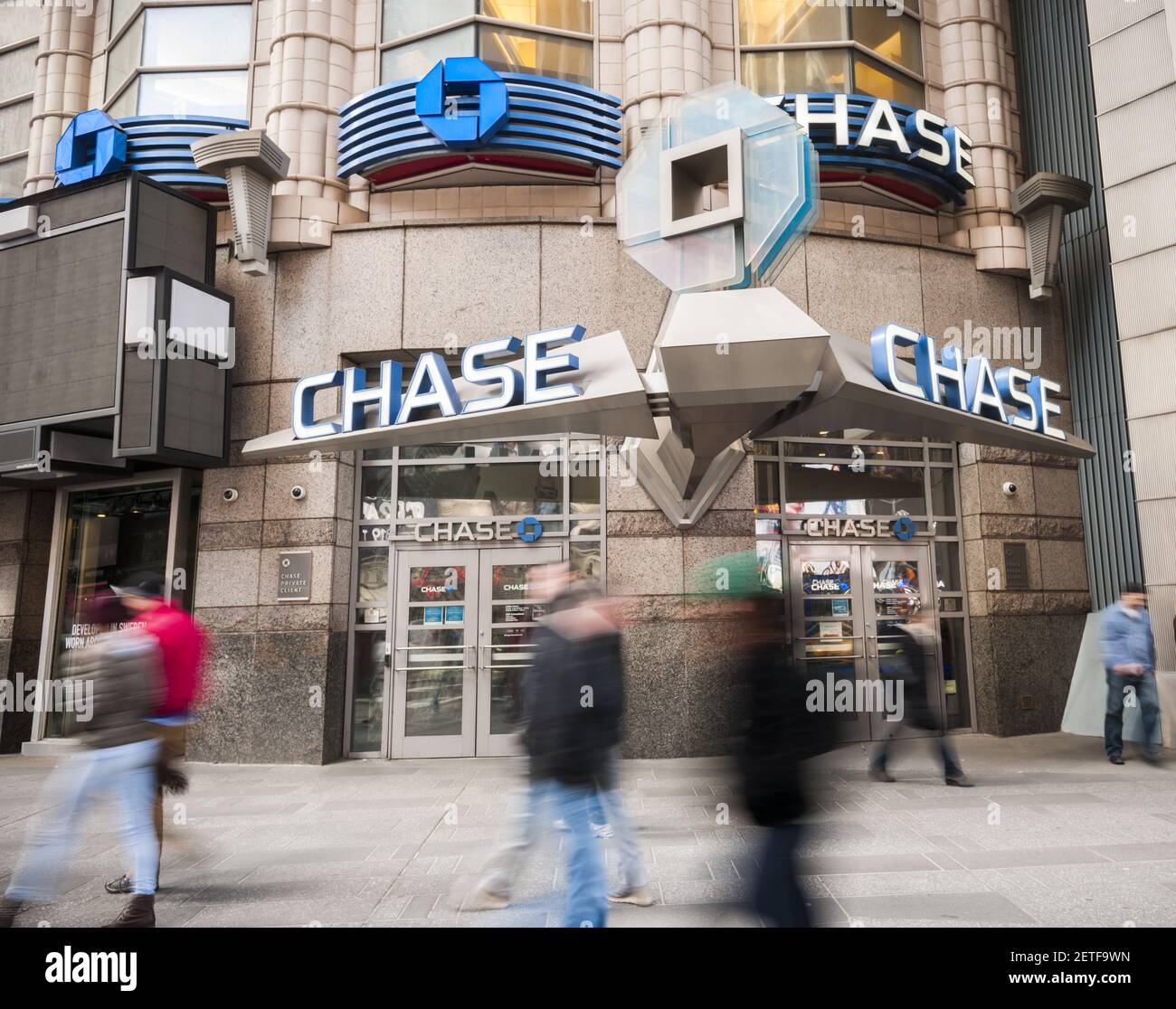 A JPMorgan Chase bank in Times Square in New York on Thursday, February ...