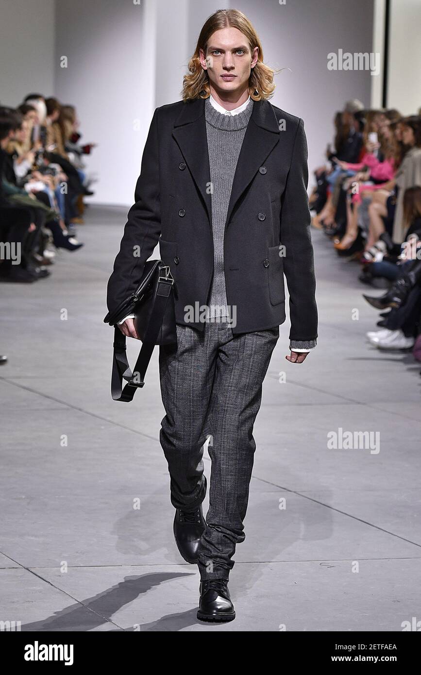 Model Paul Boche walks on the runway during the Michael Kors Fashion ...