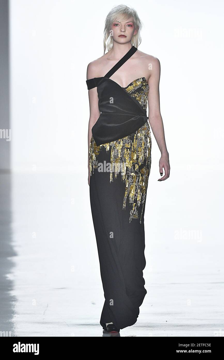 Model walks on the runway during the Bibhu Mohapatra Fashion Show at ...