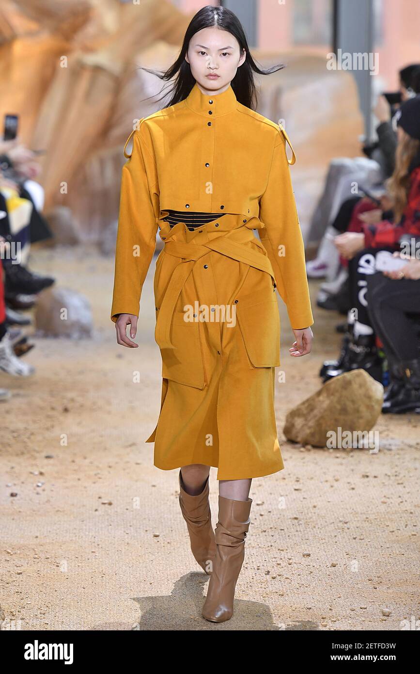Model Cong He walks on the runway during the Lacoste Fashion Show at ...