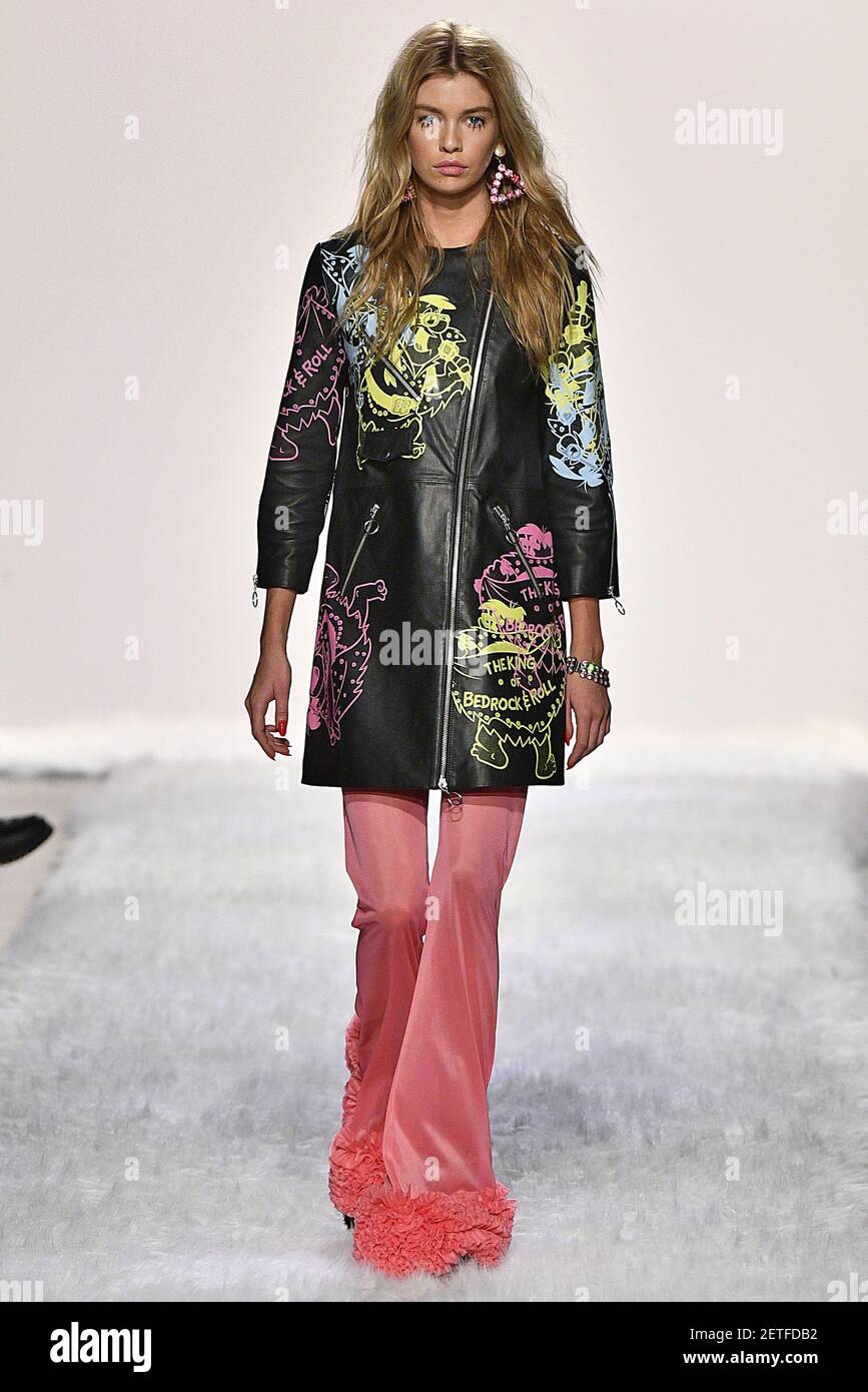 Model Stella Maxwell walks on the runway during the Jeremy Scott ...
