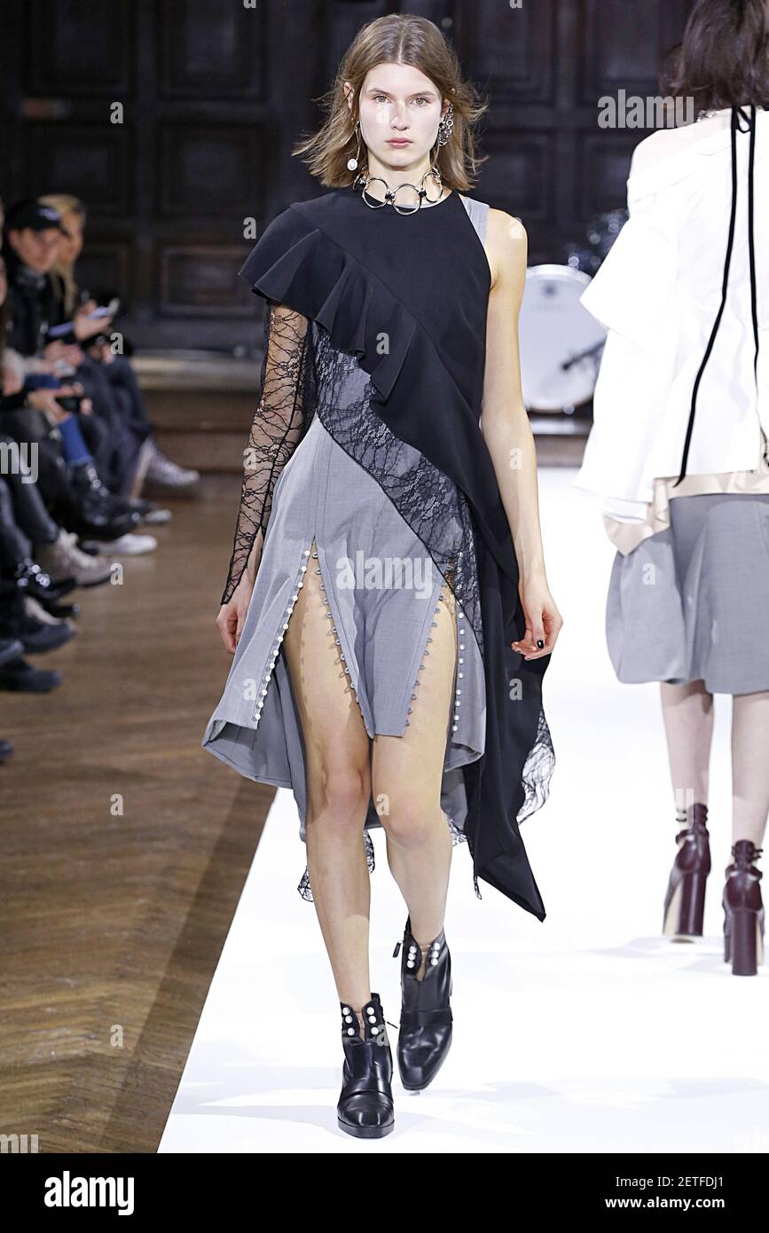 Model Alicia Holtz walks on the runway during the Adeam Fashion Show at ...