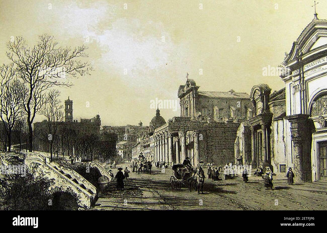 Philippe Benoist - Rome dans sa grandeur - Campo Vaccino (1865 Stock ...