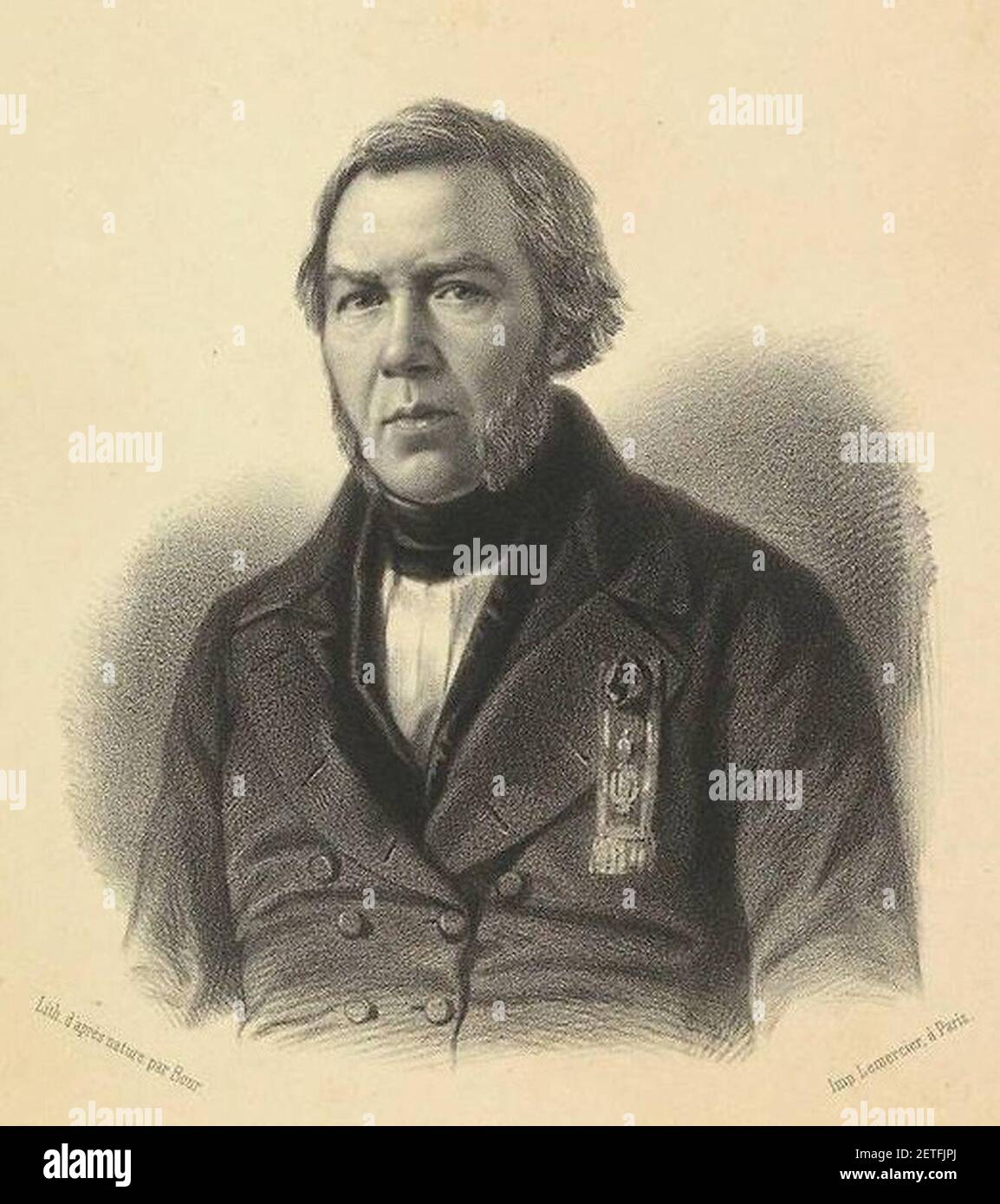 Philippe Buchez by Charles Bour Stock Photo - Alamy