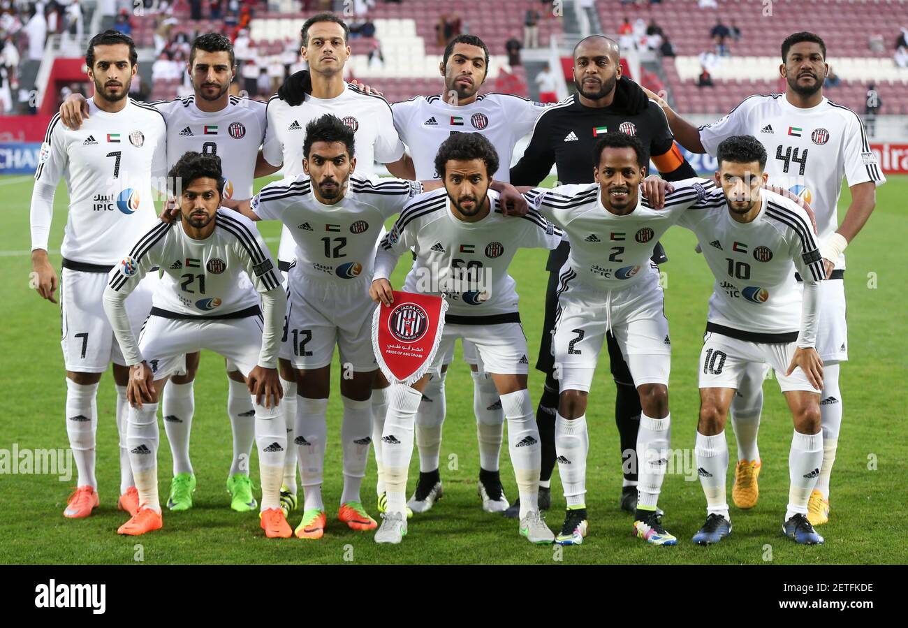 Players of UAE's Al-JaziraÃ•s pose for group photos prior to the AFC ...