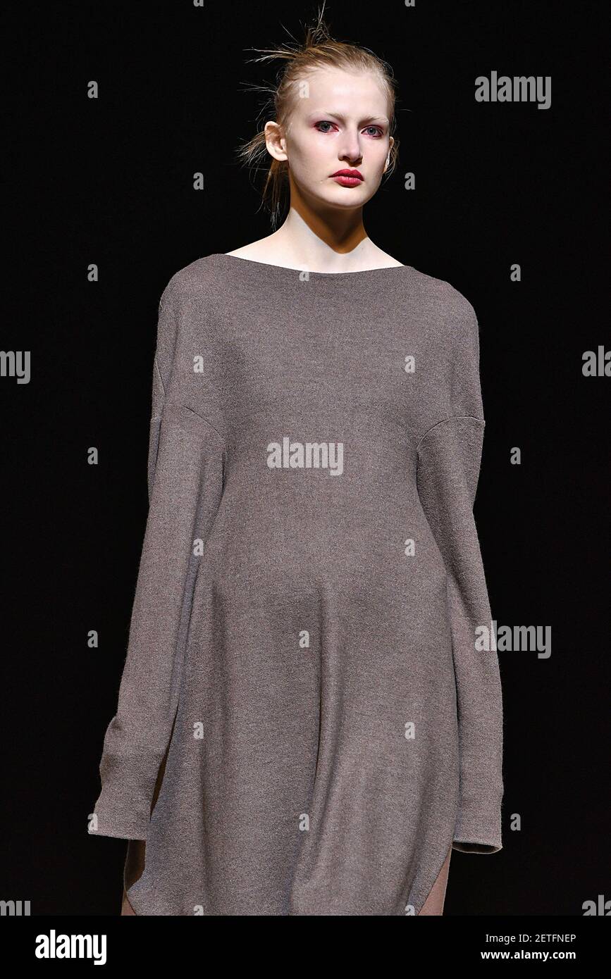 Model Leah Rodl walks on the runway during the Chalayan Fashion Show at ...