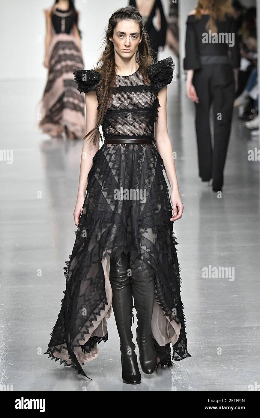Model Amanda Googe walks on the runway during the Antonio Berardi ...