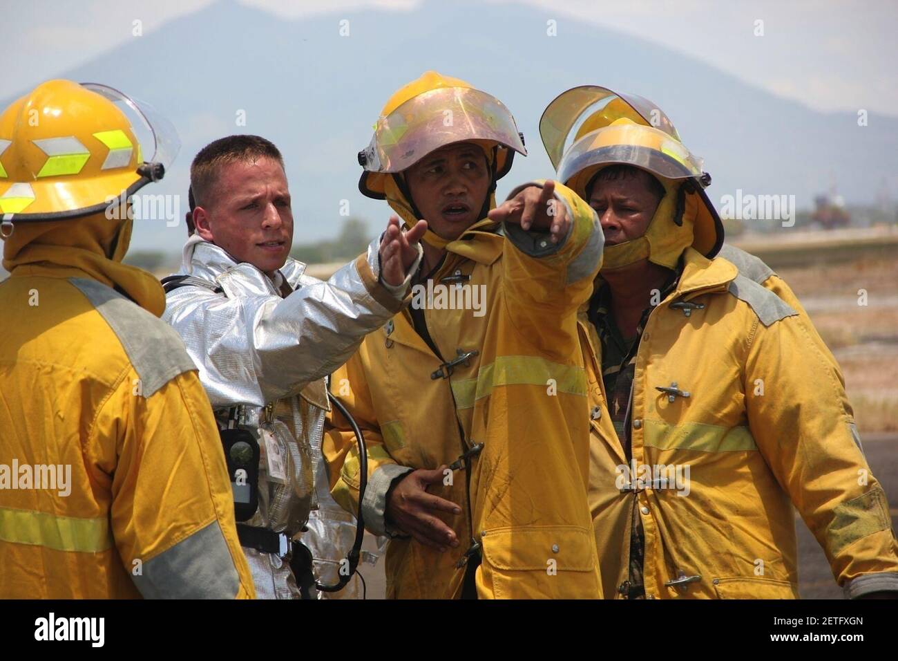 Philippine, US Air Force conduct aircraft rescue training 120420 Stock ...