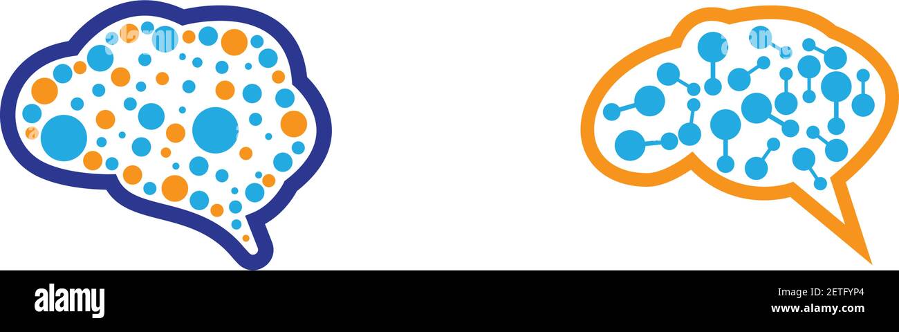 Brain logo template vector icon illustration design Stock Vector Image ...