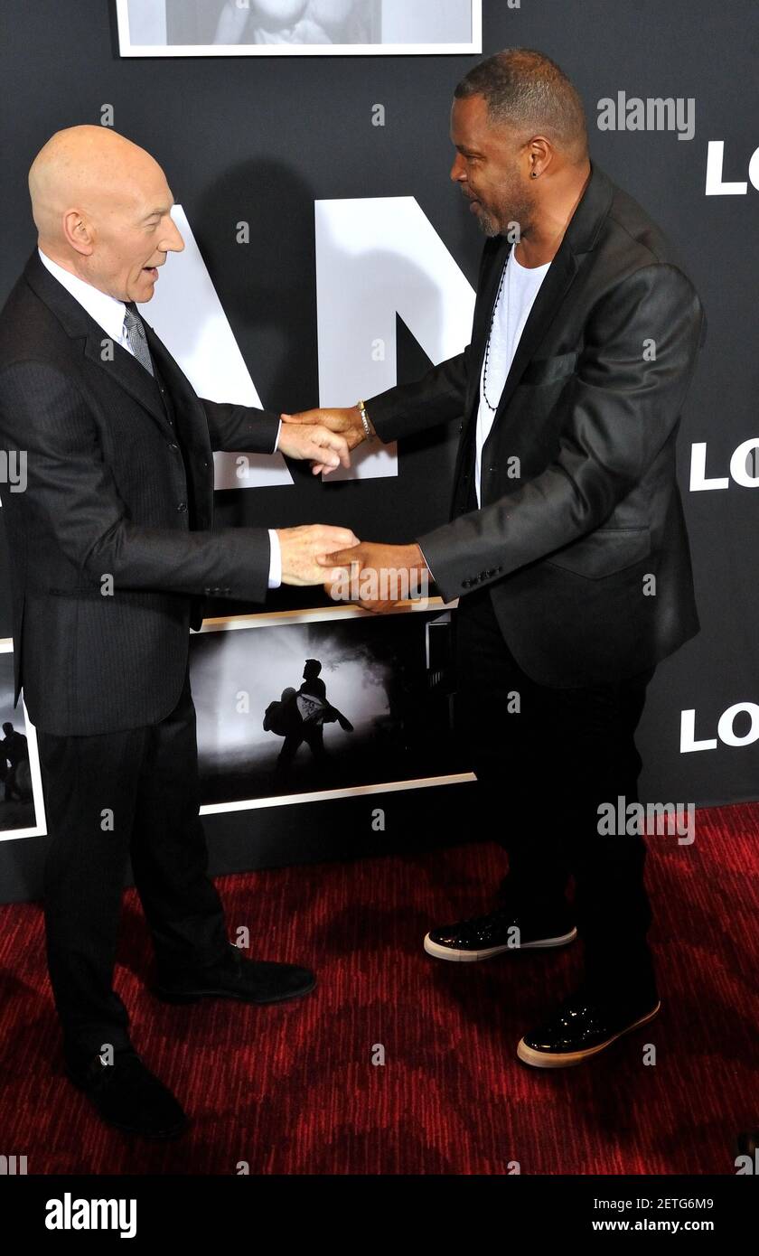 L-R: Actors Sir Patrick Stewart and Eriq La Salle attend the screening ...