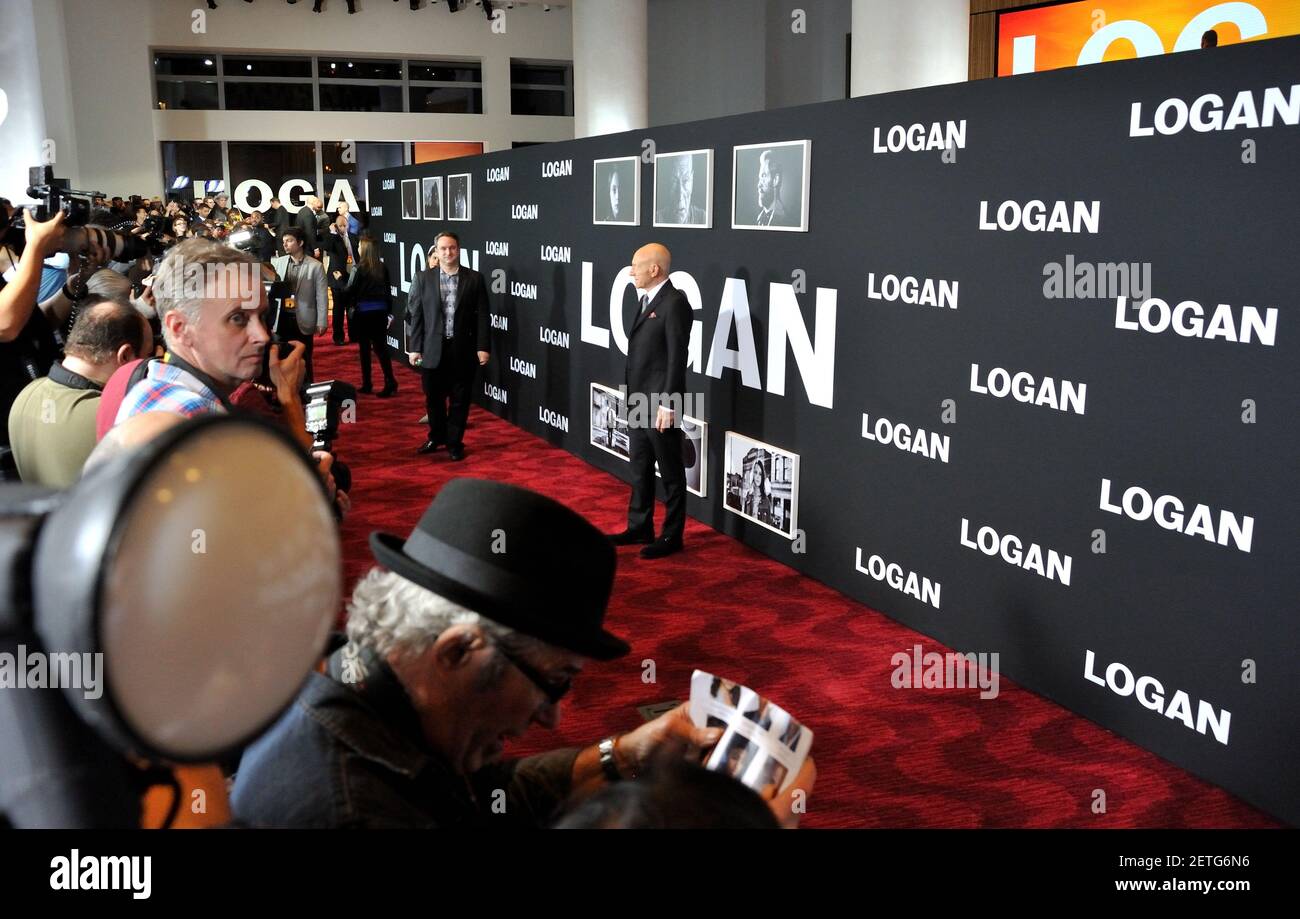 Actor Sir Patrick Stewart attends the screening of "Logan" at the Rose ...
