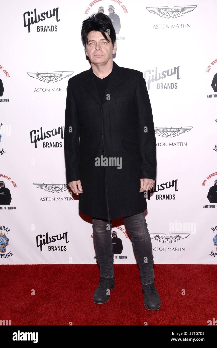 Musician Gary Newman attends artist Plastic Jesus gallery opening at ...