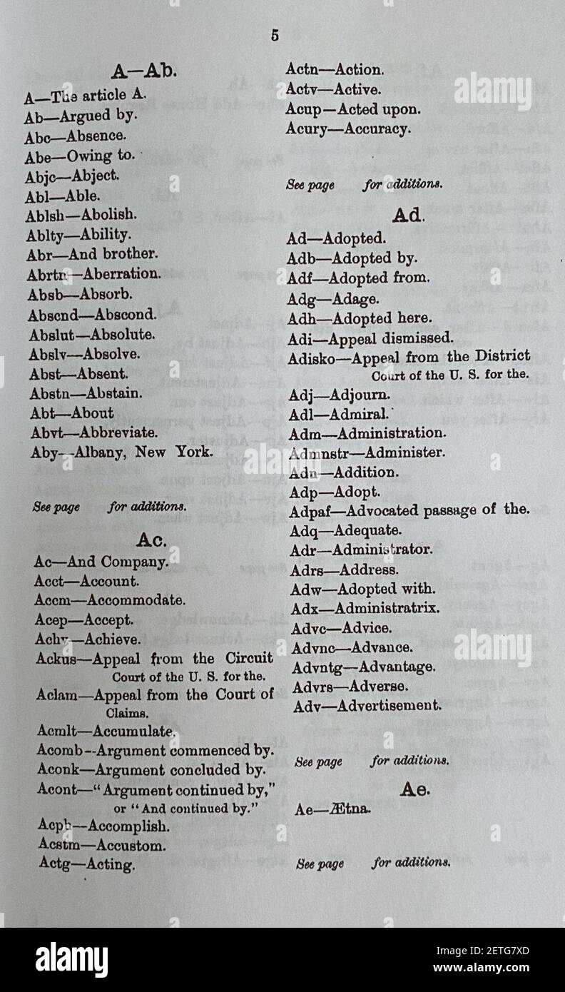 Phillips Code 1879 first page.agr Stock Photo - Alamy