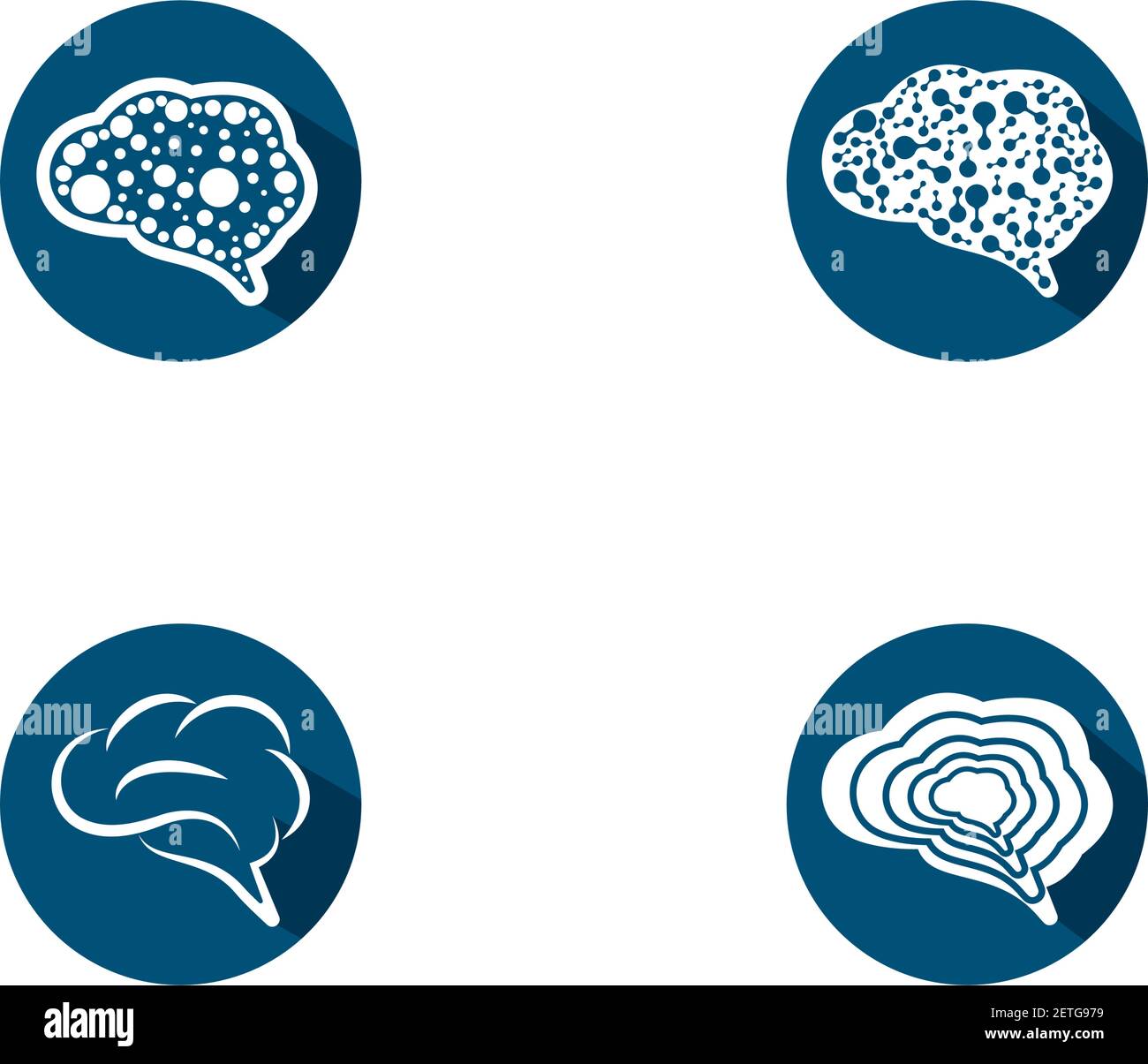 Brain logo template vector icon illustration design Stock Vector Image ...