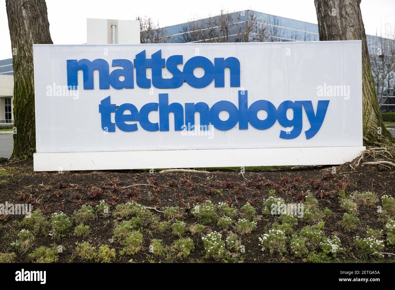 A logo sign outside of the headquarters of Mattson Technology in ...