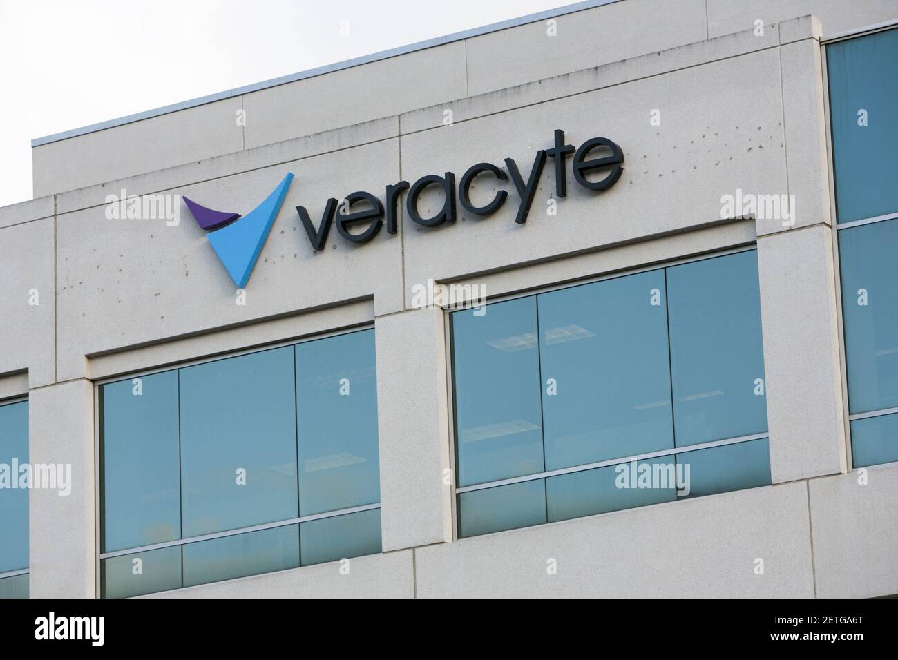 A logo sign outside of the headquarters of Veracyte in South San ...