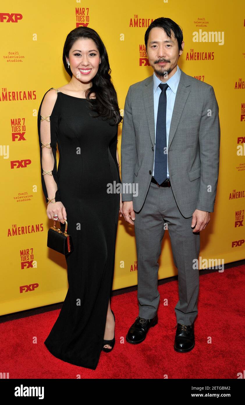 L-R: Actors Ruthie Ann Miles and Rob Yang attend the season 5 premiere ...