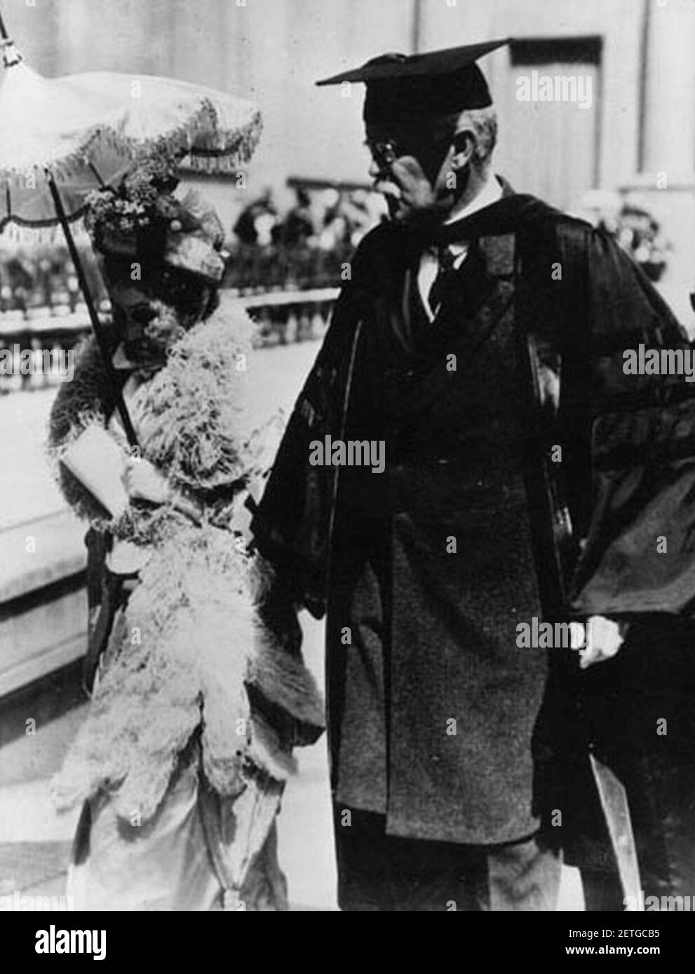 Phoebe Apperson Hearst and Benjamin Ide Wheeler at commencement ...