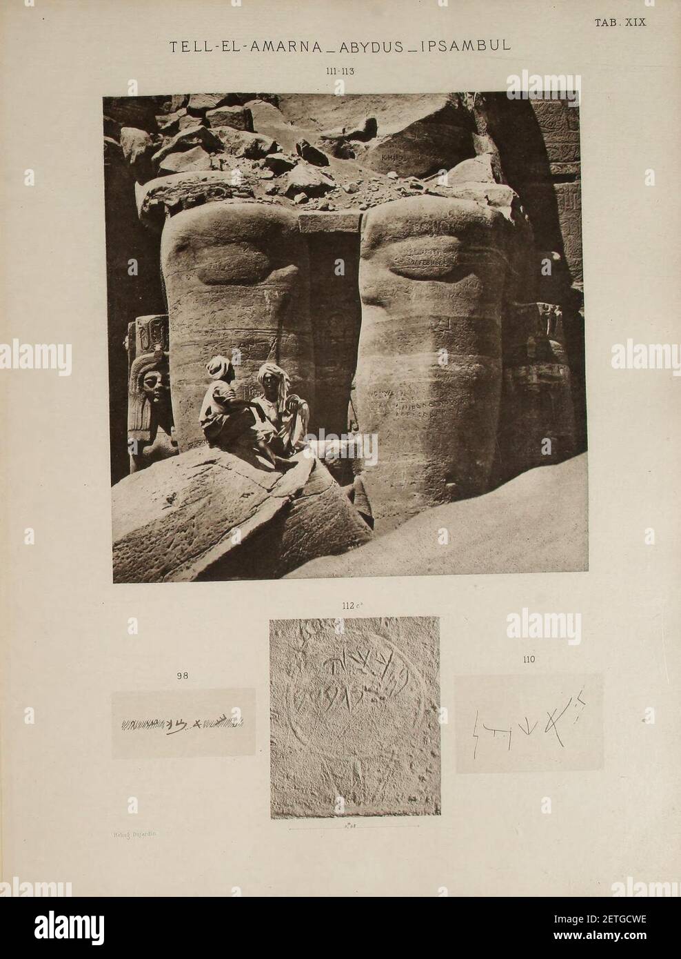 Phoenician Graffiti in Abydos from Corpus inscriptionum Semiticarum CIS ...