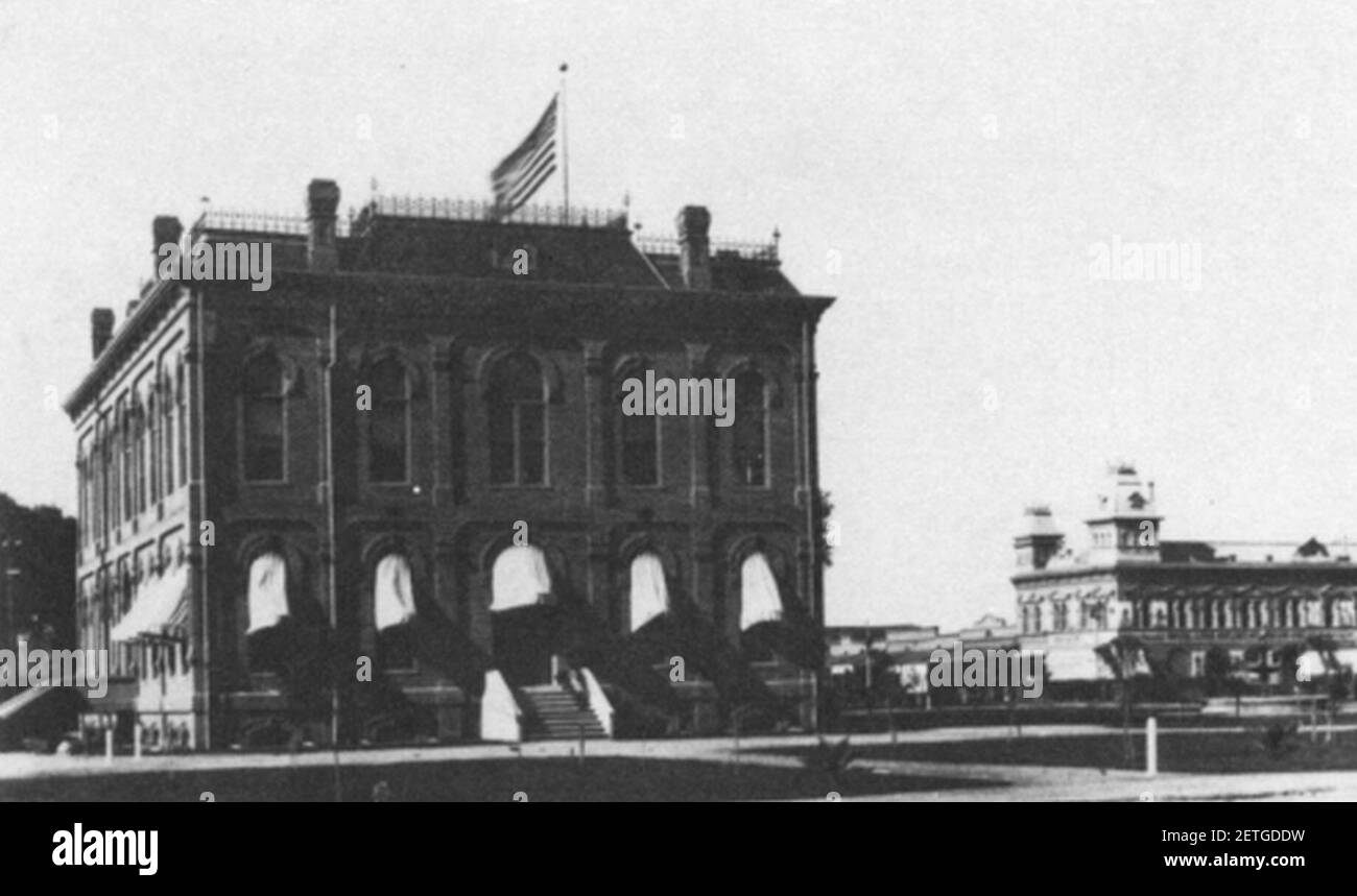 Phoenix Arizona city hall building 1890s Stock Photo - Alamy