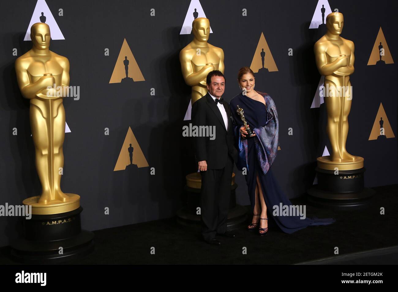 Former NASA scientist Firouz Naderi (L) and engineer/astronaut Anousheh ...
