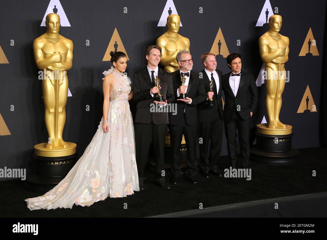 (L-R) Actor Hailee Steinfeld, co-directors Byron Howard and Rich Moore ...
